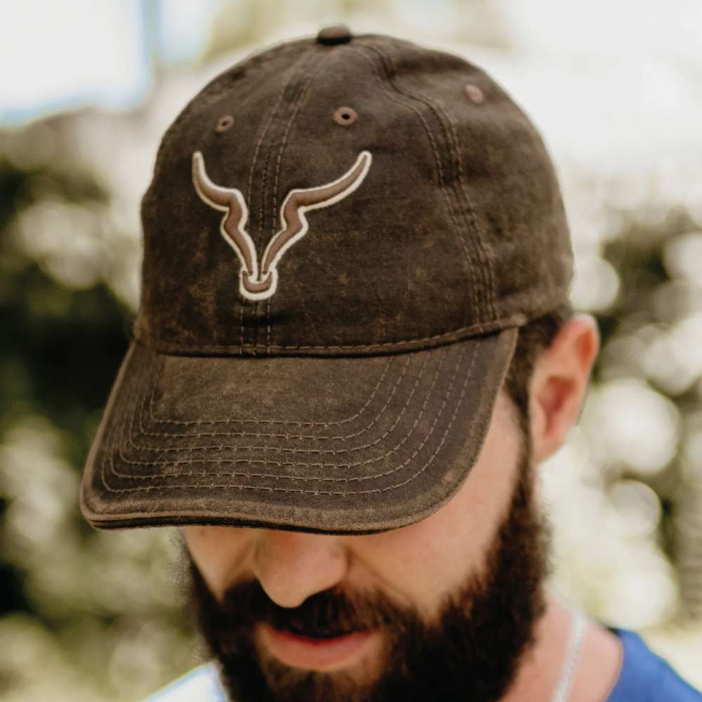 Brown Oilskin Bull Cap - Bosbul - BosBefok SA